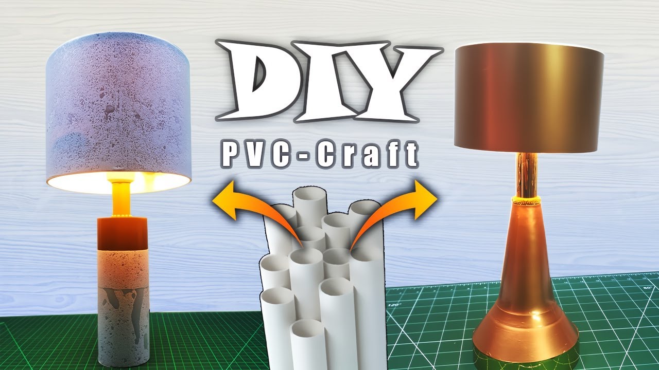 DIY PVC Table Lamps | Creative PVC Pipe Craft for Table Decoration ...