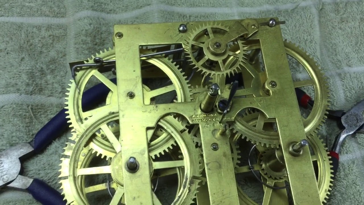 Seth Thomas Clock 30-hr Movement Reassembly - YouTube