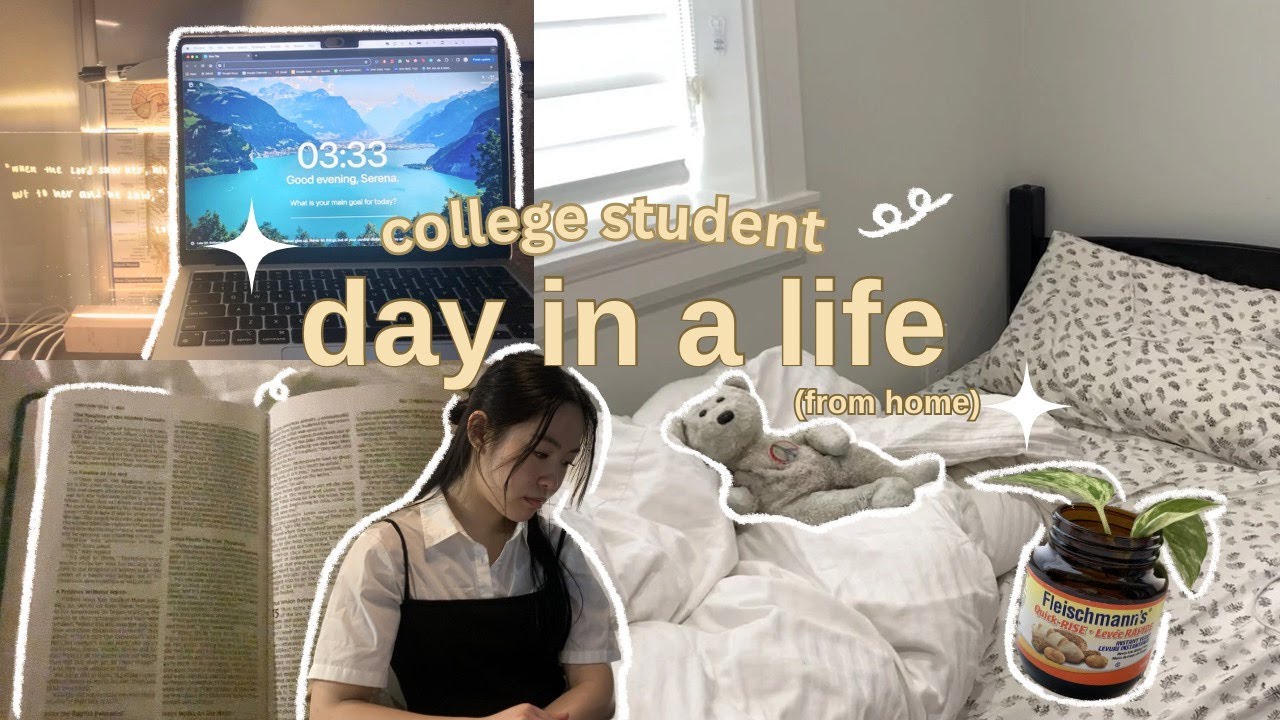 ☁️ chill day in a life - college student, at home, study with me - YouTube