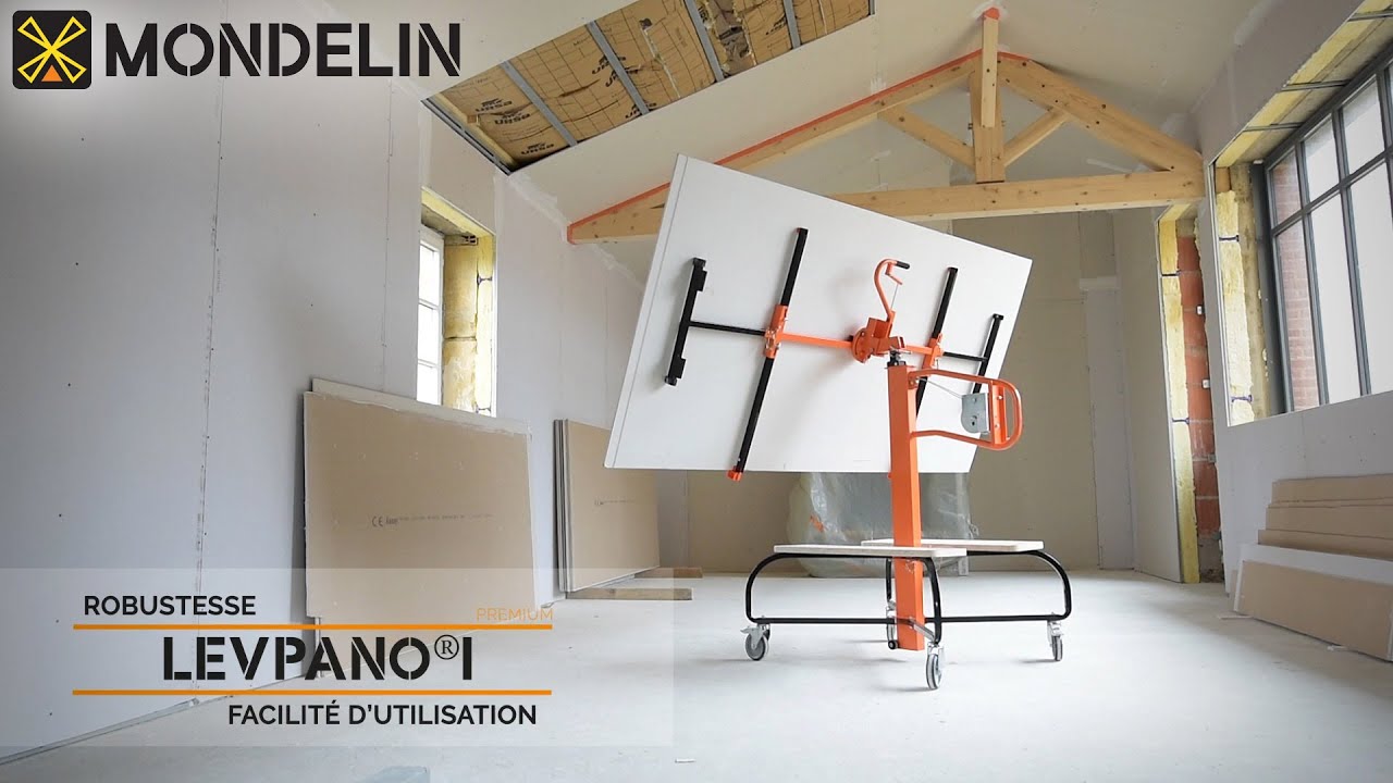 Lève plaque placo Mondelin Levpano Premium I - YouTube