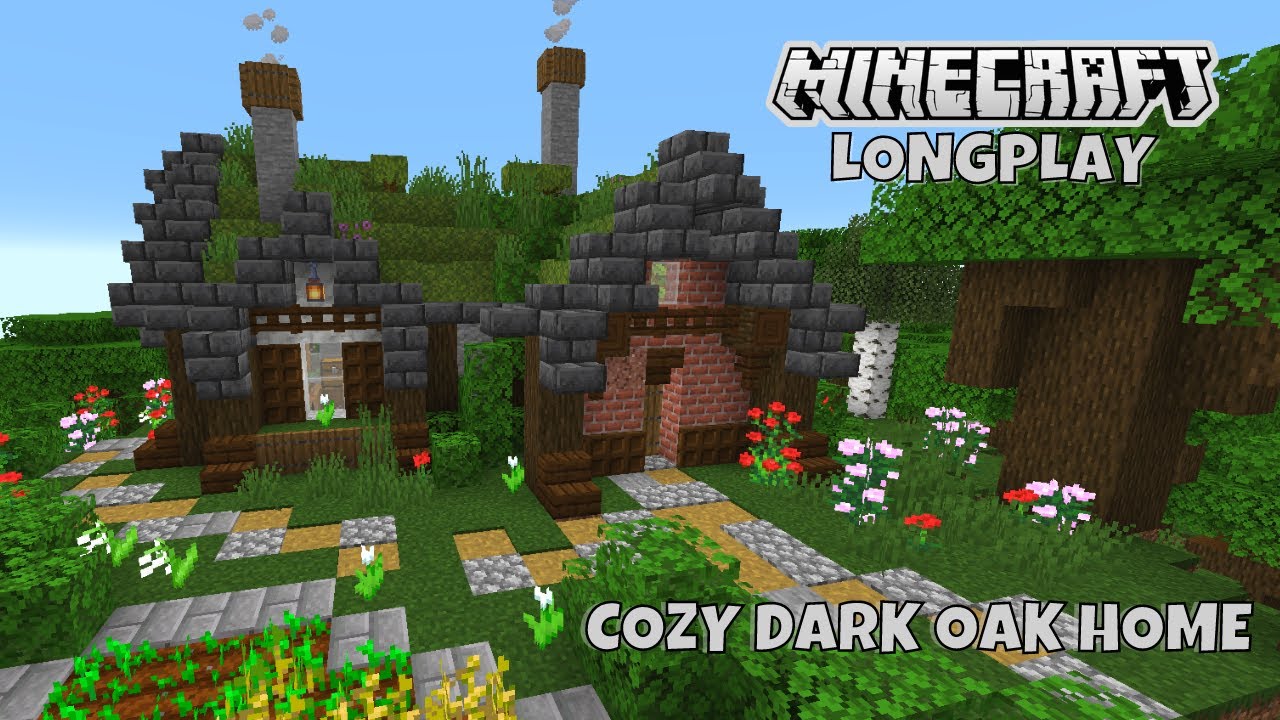 Cozy Dark Oak Home | Minecraft Relaxing Longplay | No Commentary - YouTube