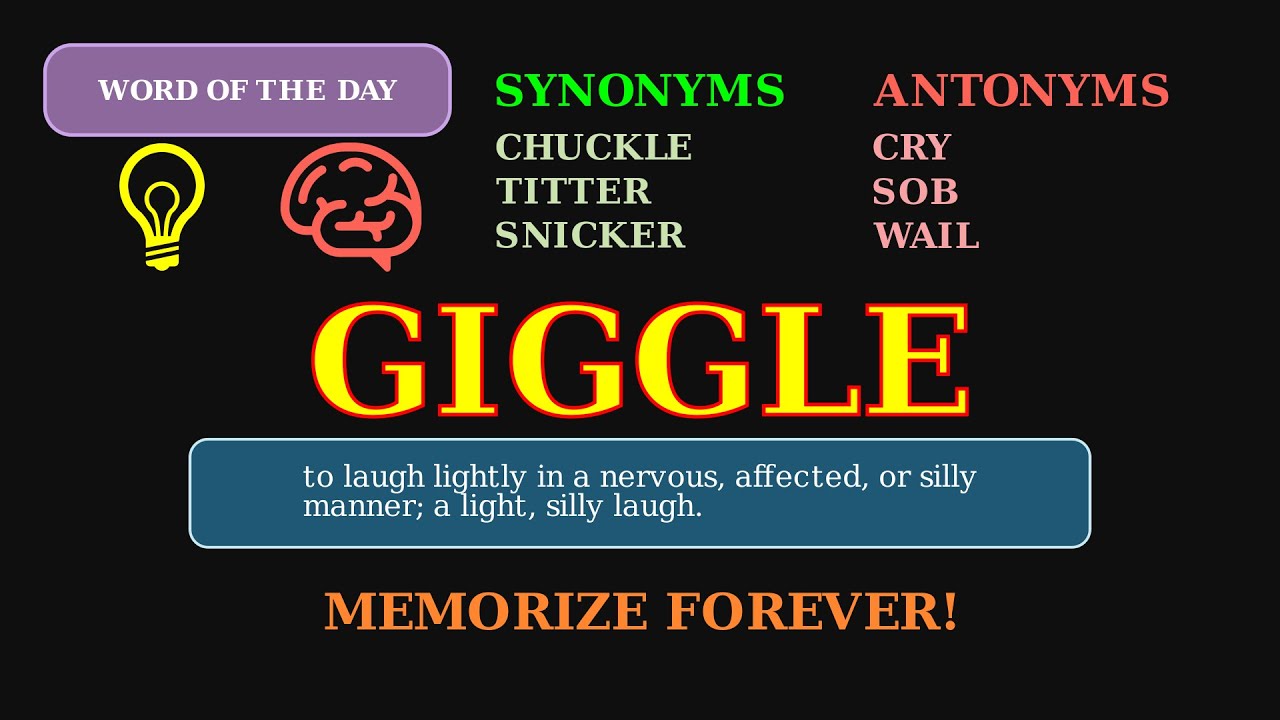 Giggle: The Word for a Light, Silly Laugh 😄 A Cheerful Verb & Noun ...