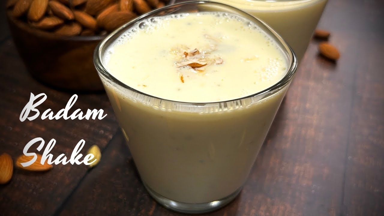 Badam shake recipe | how to make Badam shake at home | easy Badam milk ...