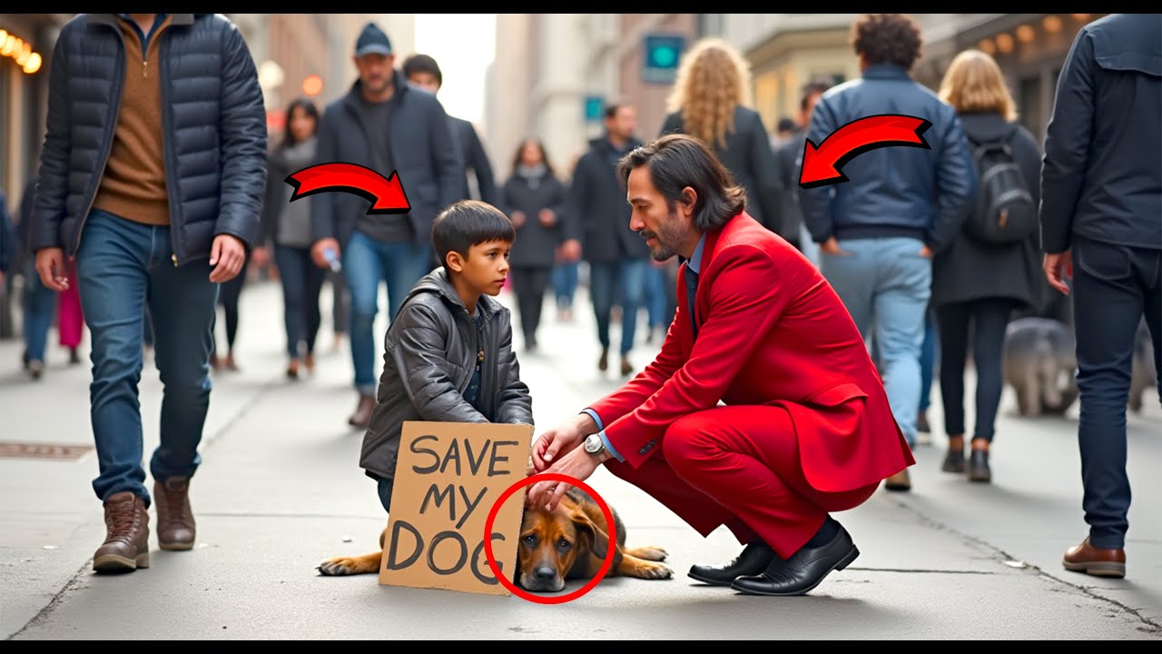 Homeless Boy Begged to Save His Dog, Keanu Reeves Noticed and Took ...