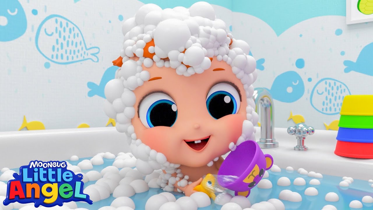 Bath Toys Song 🧼 Little Angel Nursery Rhymes and Kids Songs | Bingo and ...