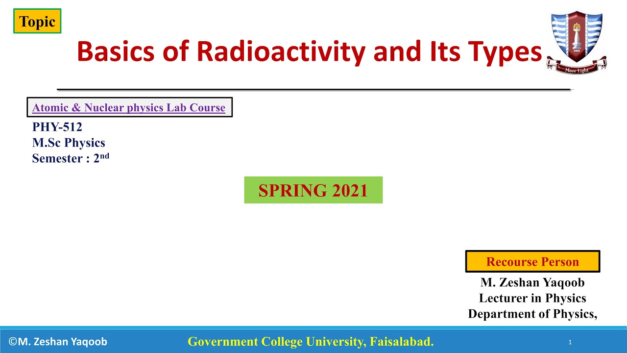 11- Basics of Radioactivity and Its Types - YouTube