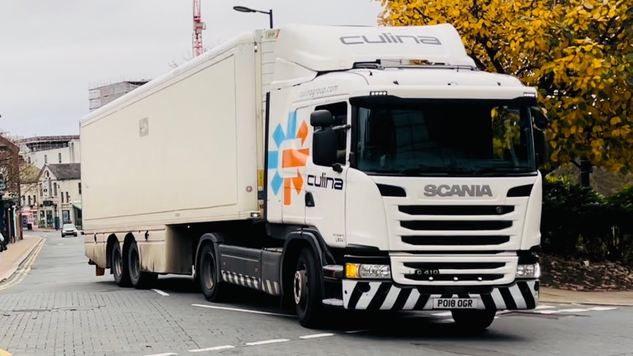 Culina/Eddie Stobart Scania Lorry L8041 On Tesco In Sheffield - YouTube