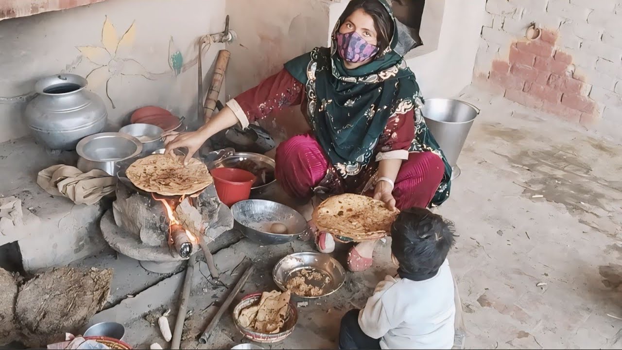 subah Ki routine mein ghar ki mulyon ke paraathelvillage life in ...