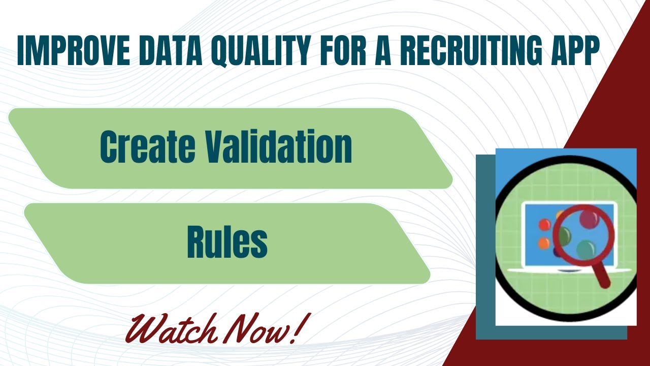 Salesforce Trailhead Create Validation Rules Improve Data Quality For A Recruiting App Youtube 8119