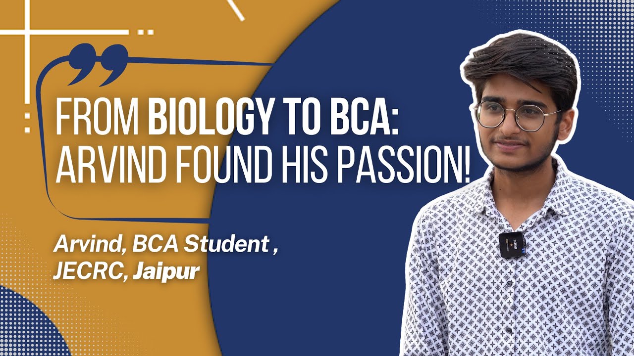 Arvind’s BCA Journey at JECRC Powered by Sunstone | Success Stories - YouTube