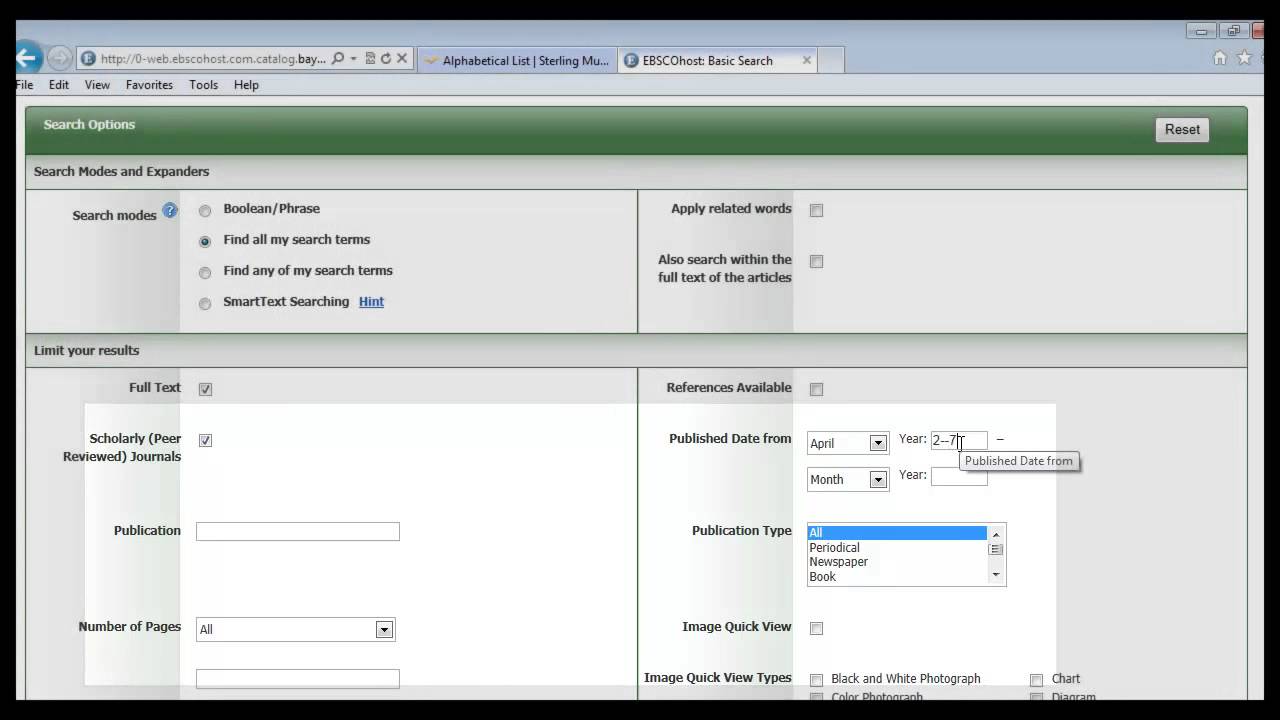 EBSCO Academic Search Complete - Searching - YouTube