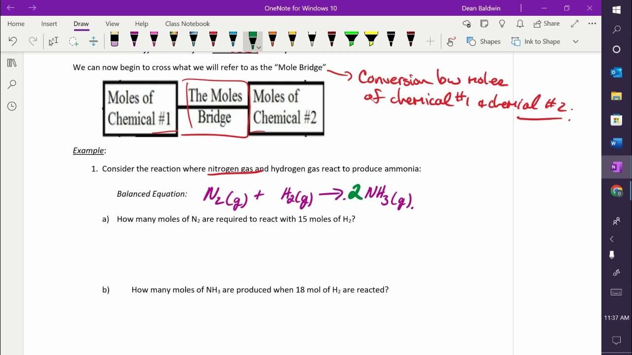 Stoichiometry Lesson 1 Mole Mole Conversions - YouTube