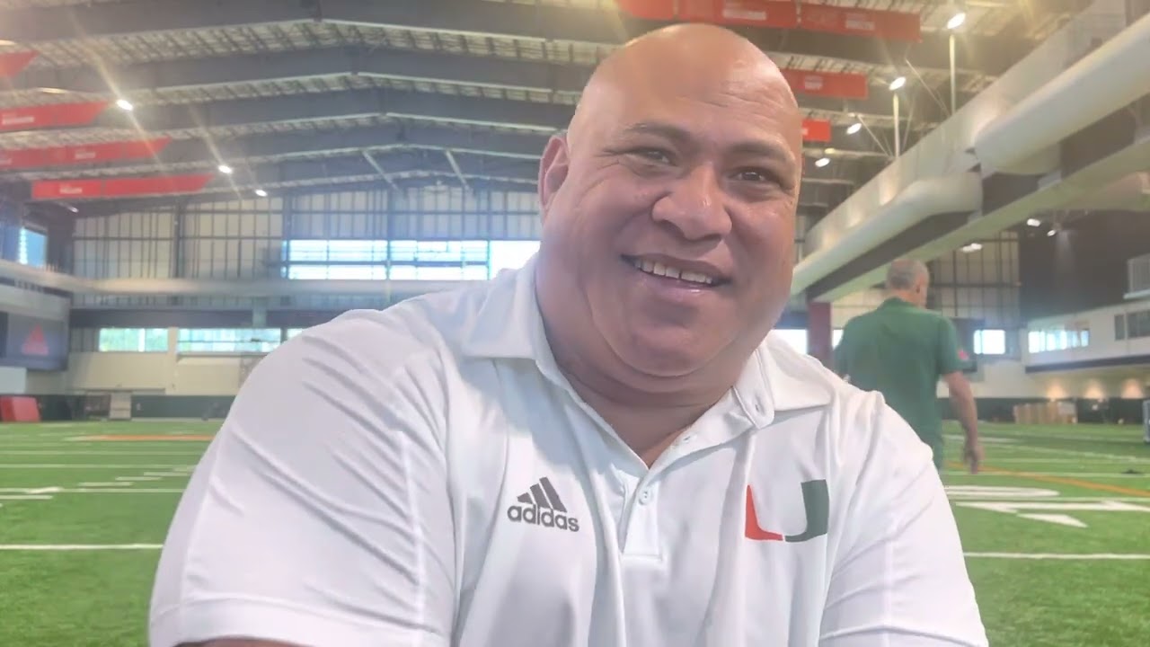 Miami Hurricanes Coach Joe Salave'a at Miami Media Day August 2, 2022 ...