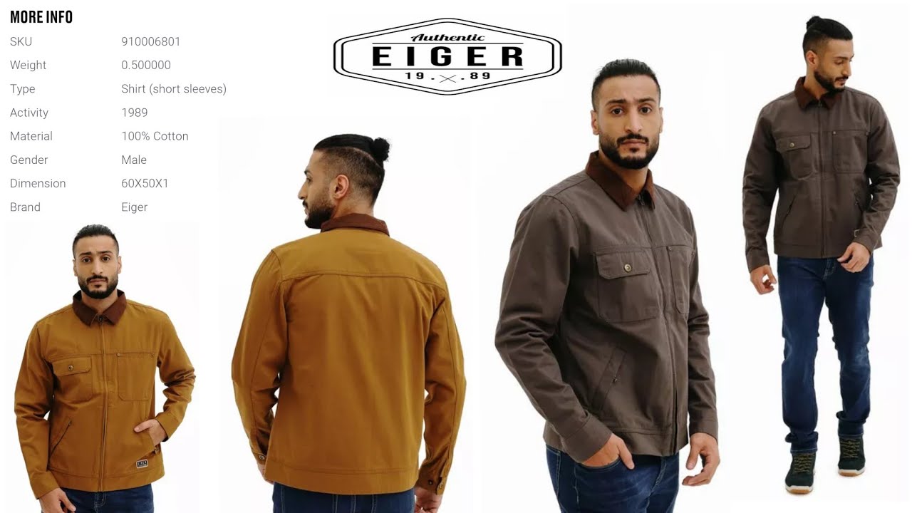 EIGER BOGOTA WORK JACKET SHIRT 1989 || 910006801 || JACKET HARIAN EIGER - YouTube