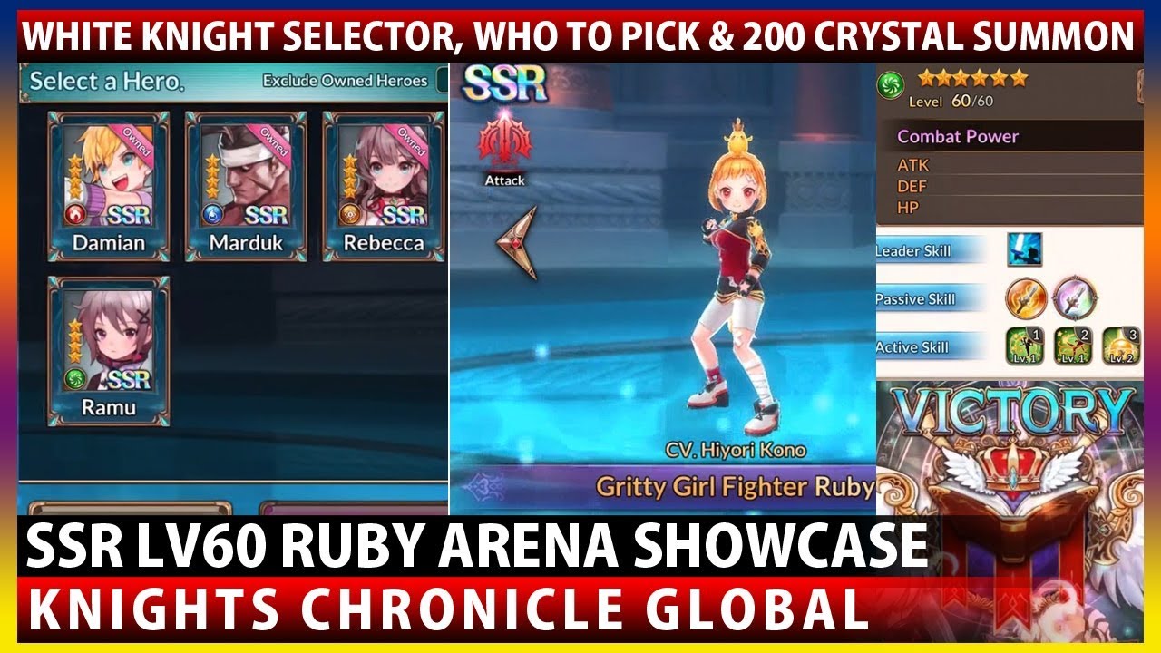 SSR Ruby Unit Spotlight, White Knight Selector: Pick Who? & 200 Crystal ...