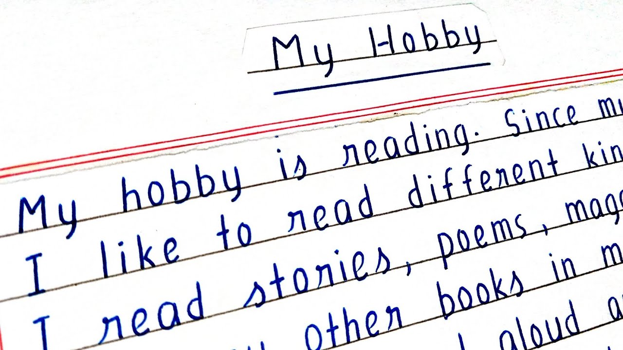 Essay on 'my hobby' | my hobby essay writing | my hobby essay - YouTube