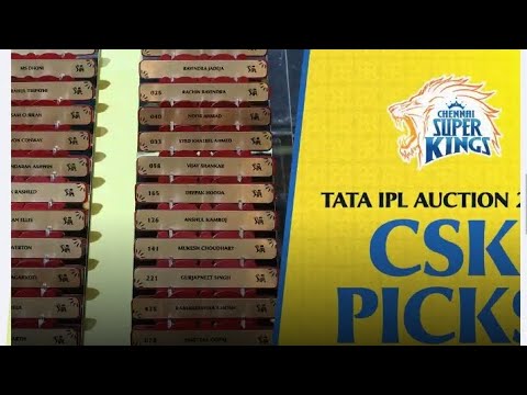 TATA IPL Player Auction 2025 - Chennai Super Kings ipl 2025 csk chennai ...