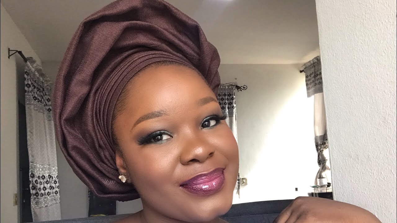 Easy gele tutorial (easy steps for tying gele for yourself ) #gele # ...