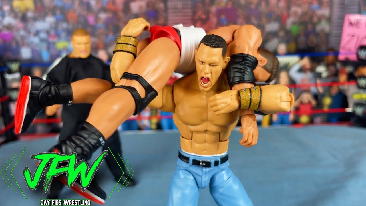 John Cena VS LA Knight Action Figure Match! JFW Escalation (WWE Figure ...