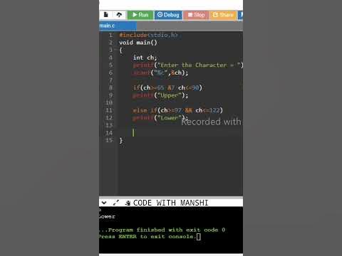 C Program for check whether a character is Uppercase, Lowercase or Special Character | Coding ...