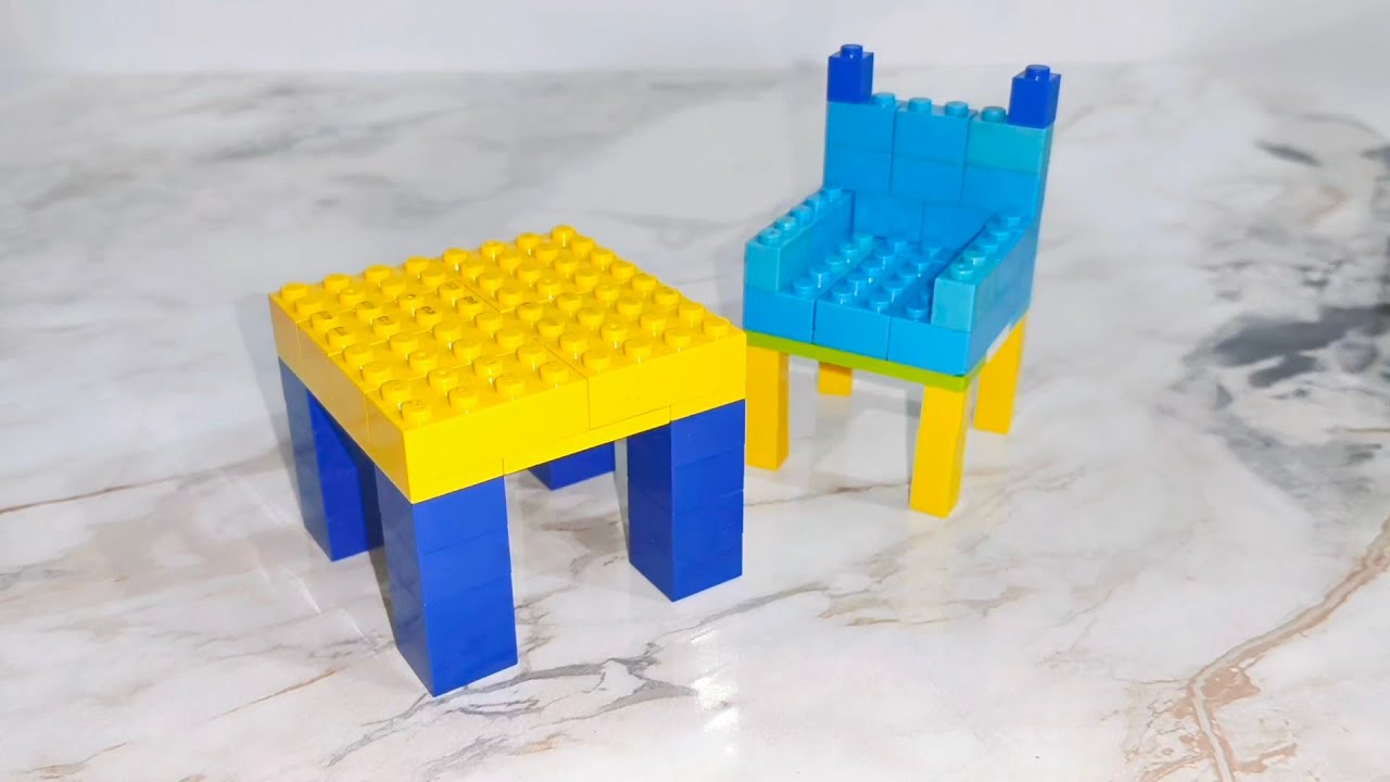 How To Build a LEGO Table & Chair 🪑| ASMR sound | Satisfying Diy ...
