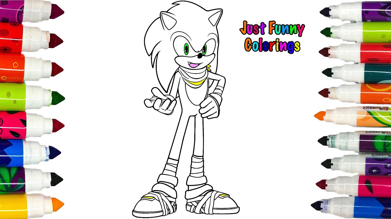 Sonic Coloring Pages - How to Draw Sonic - Sonic Drawing and Coloring ...
