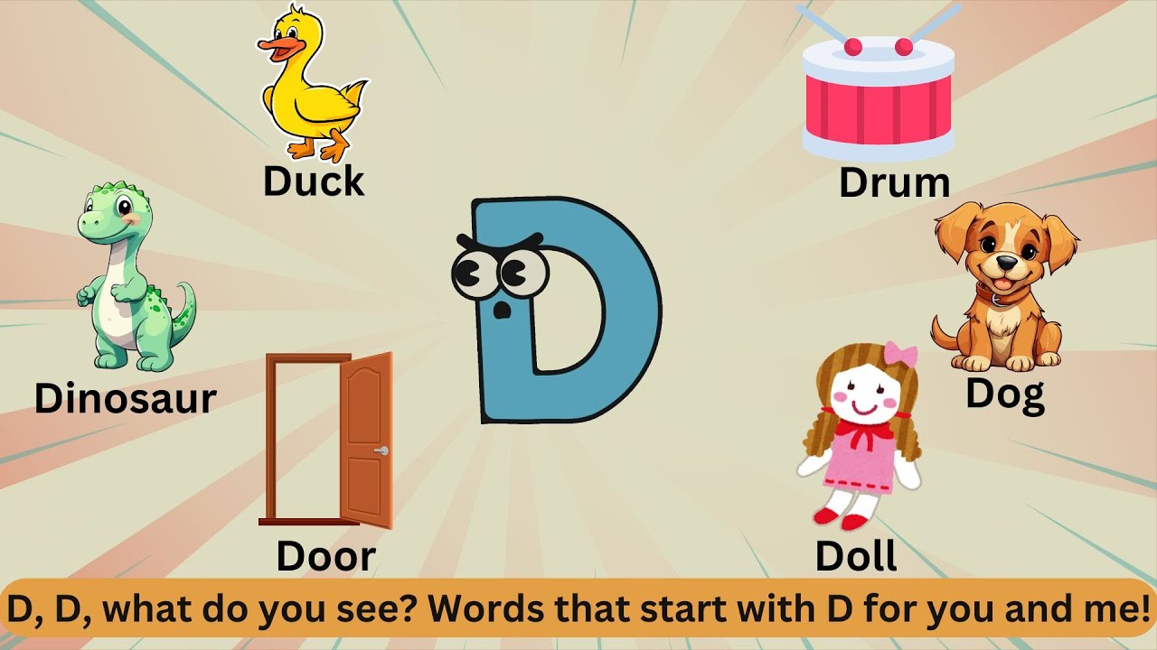 🎵 "D is for Dog" Fun Alphabet Song for Toddlers | Learn the Letter D ...