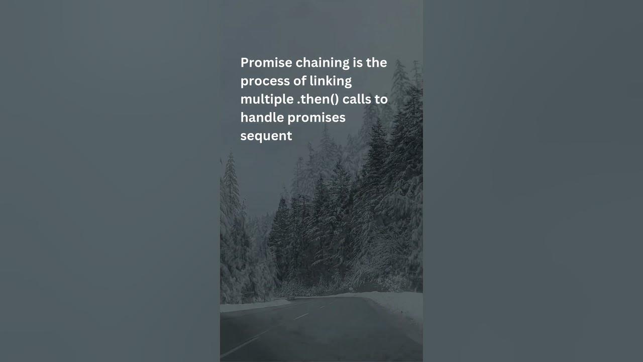 63. What is promise chaining? - YouTube