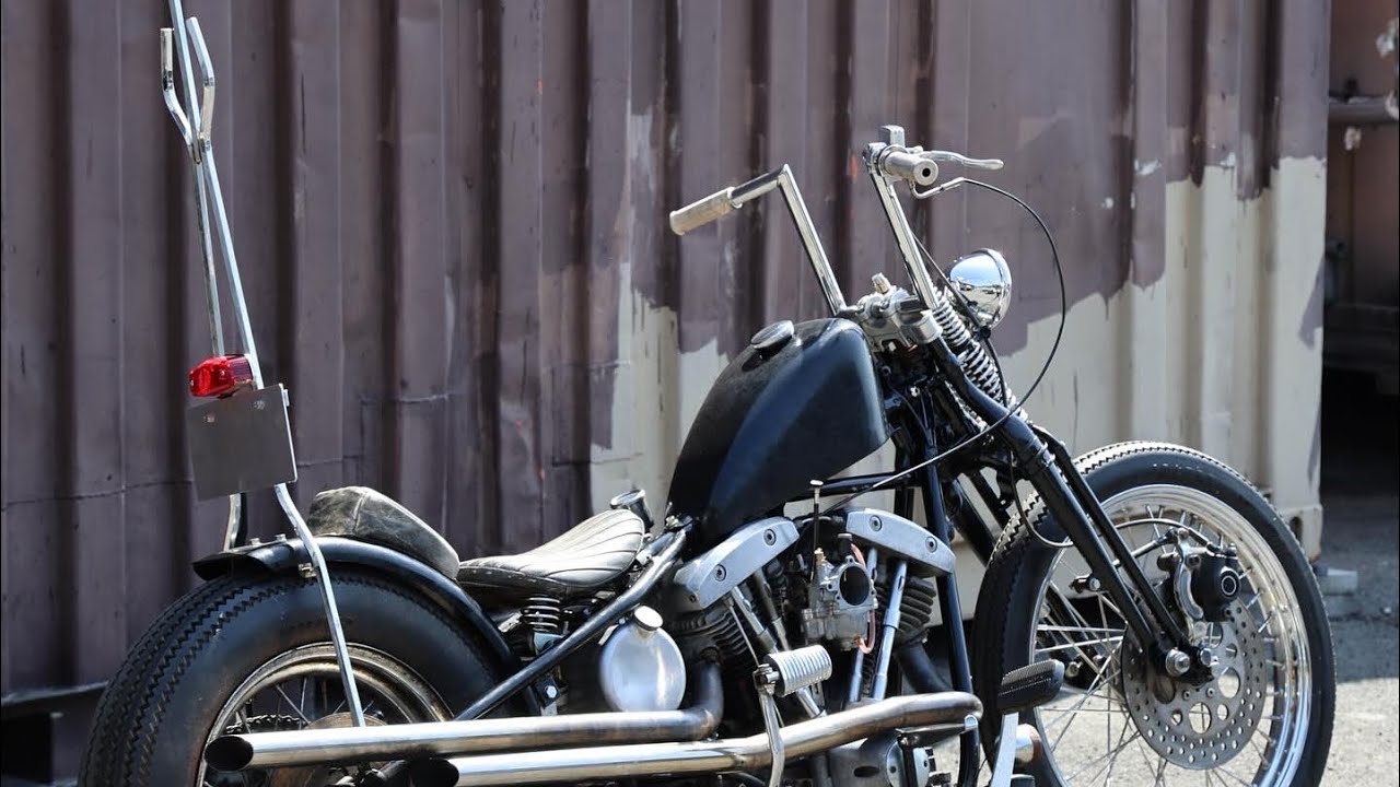 1975 FXE Shovelhead Chopper ショベルヘッド スプリンガーチョッパー - YouTube