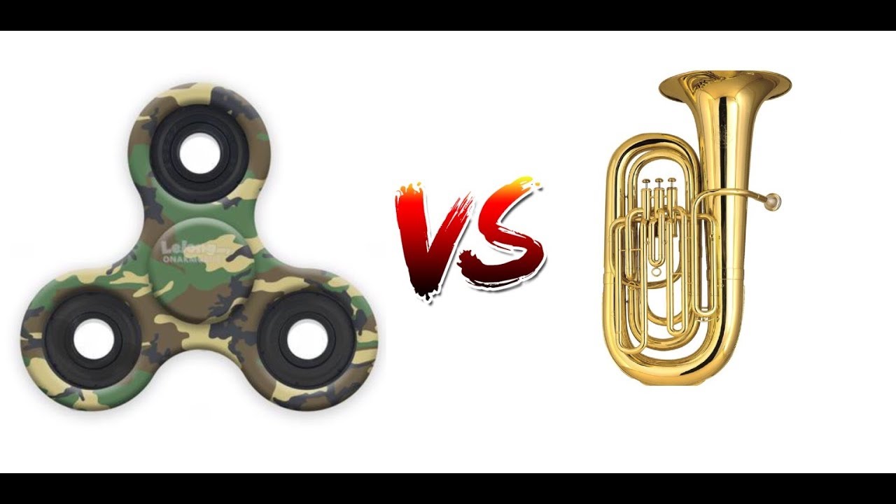 Fidget spinner vs Tuba (dented) - YouTube