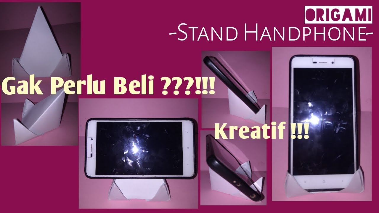 Origami Stand Handphone/ Holder Handphone - DIY Unik - YouTube