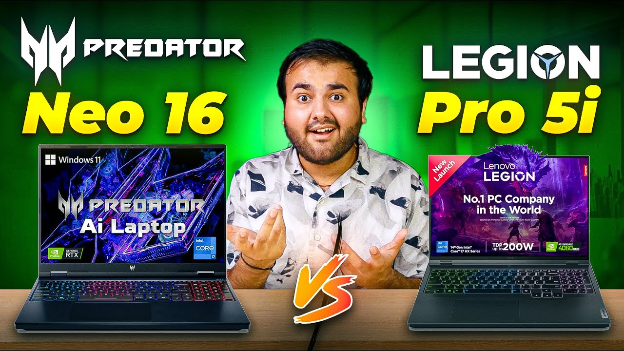 ACER Predator Neo 16 vs LENOVO LEGION 5i Pro⚡️| i7 14th Gen RTX 4060 ...