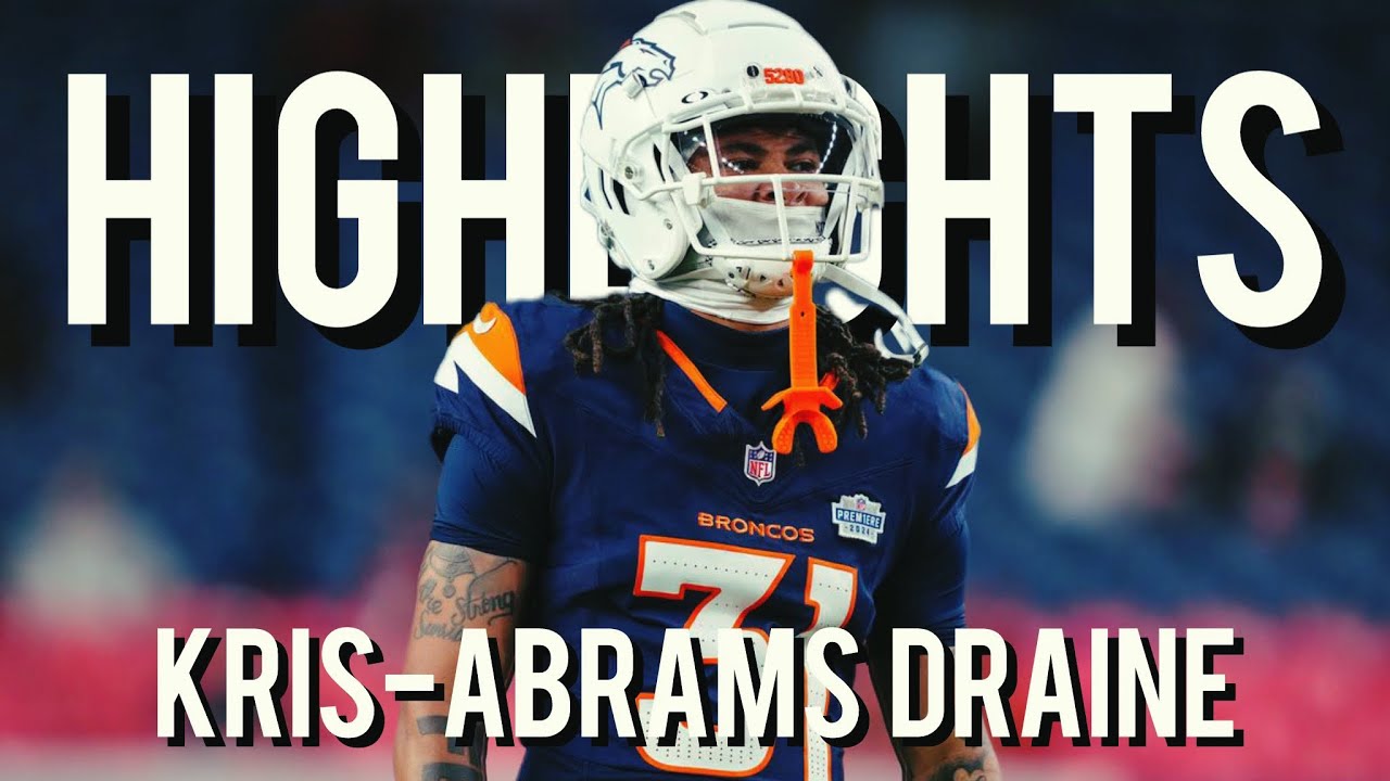 Kris-Abrams Draine || Rookie Highlights || Denver Broncos CB - YouTube