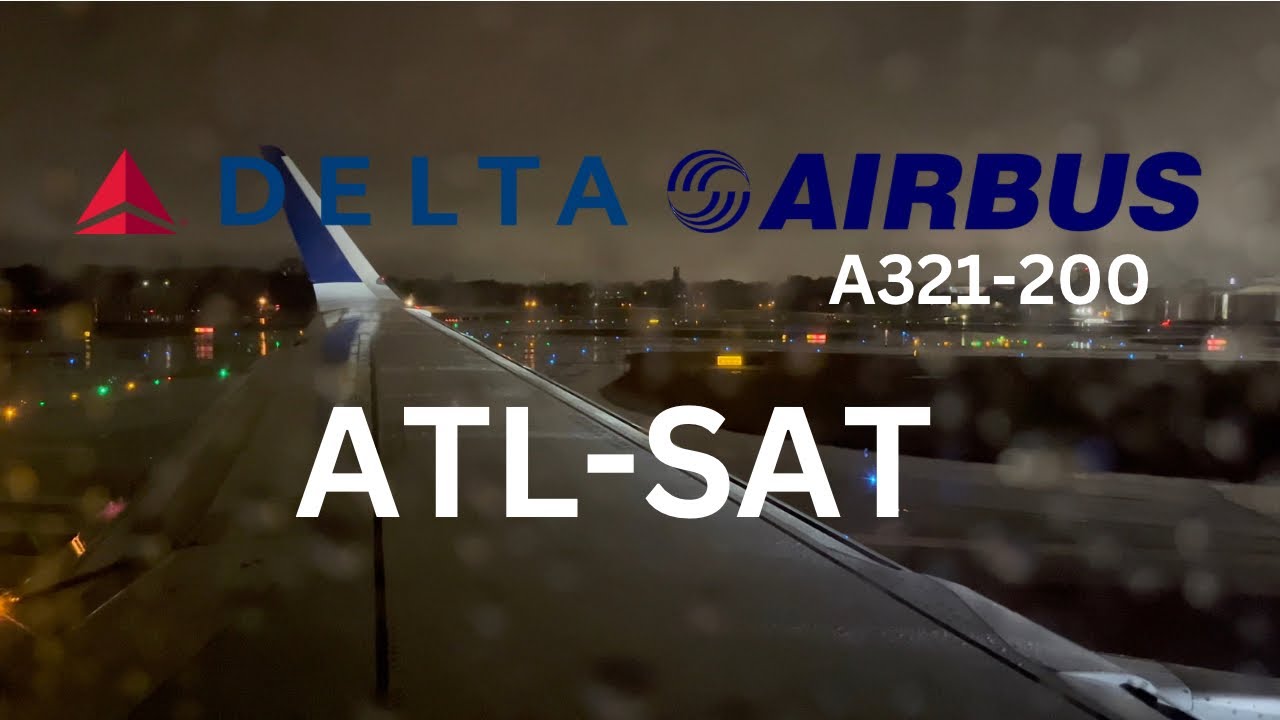 Delta Airlines Airbus A321-200 Atlanta (ATL) to San Antonio (SAT) Trip ...