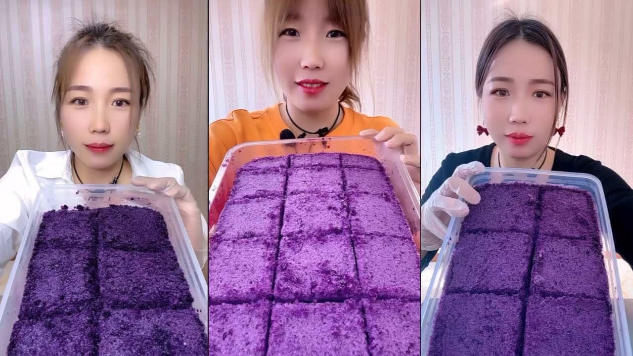 QIAN|ASMR PURPLE ICE BLOCKS AND ICE CHUNKS - YouTube