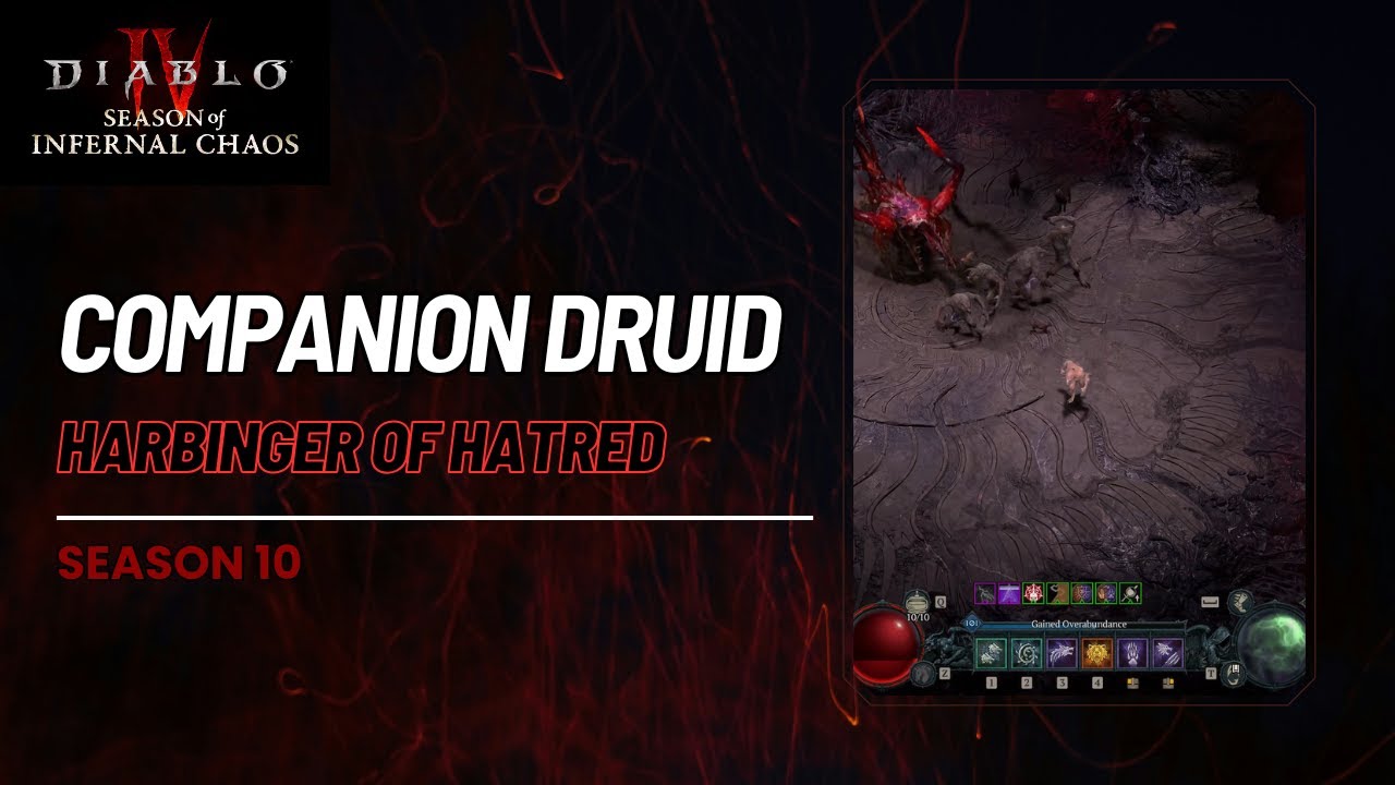 Diablo 4 - Companion Druid - Harbinger of Hatred - Season 10 Build ...