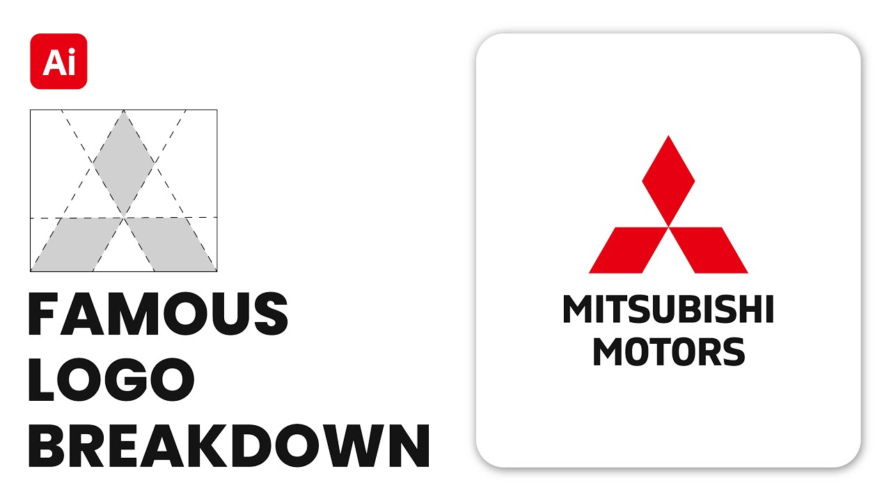 Famous Logo Design Breakdown | Mitsubishi Logo Design - YouTube