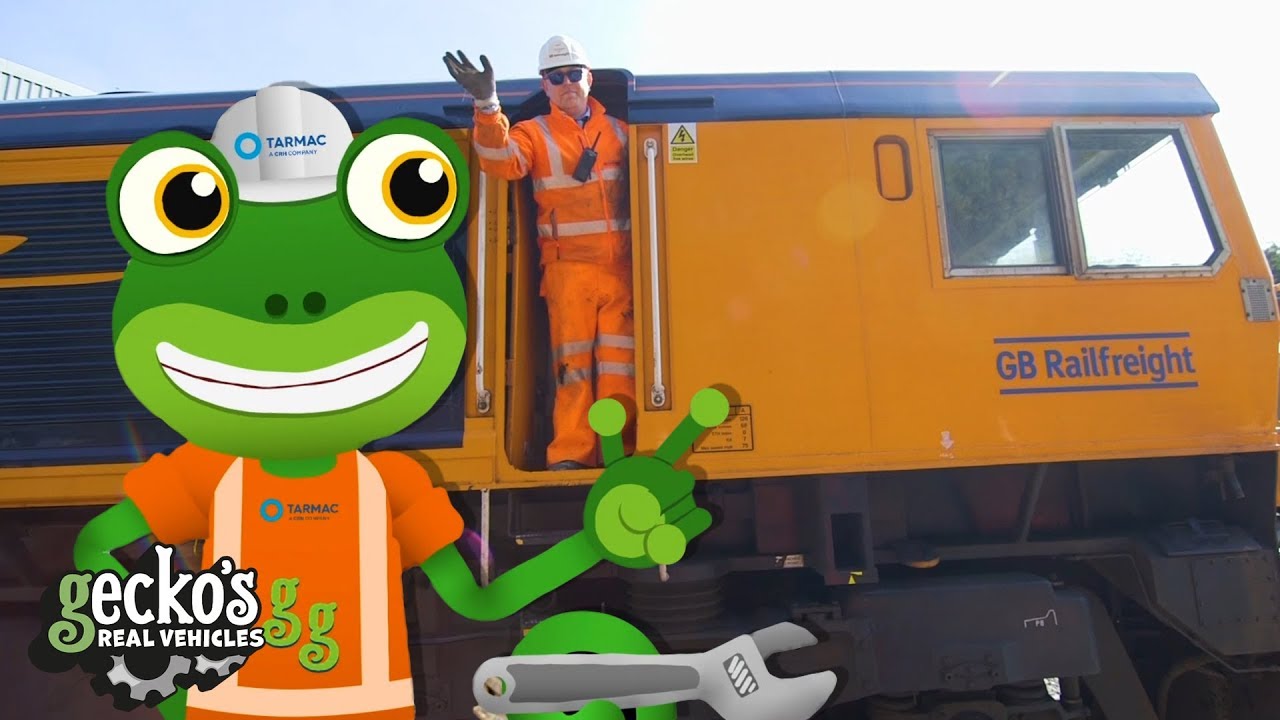Gecko and the Freight Train - Gecko's Real Vehicles | Real Trains For ...