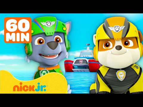 Paw Patrol | ¡Maratón de Rubble y Rocky! 60 minutos de aventuras | Nick Jr. en Español