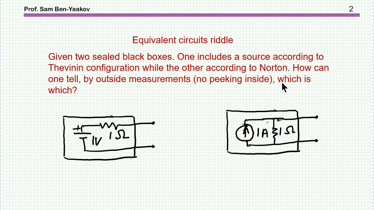 Equivalent circuits riddle: a preamble to a forthcoming video on ...
