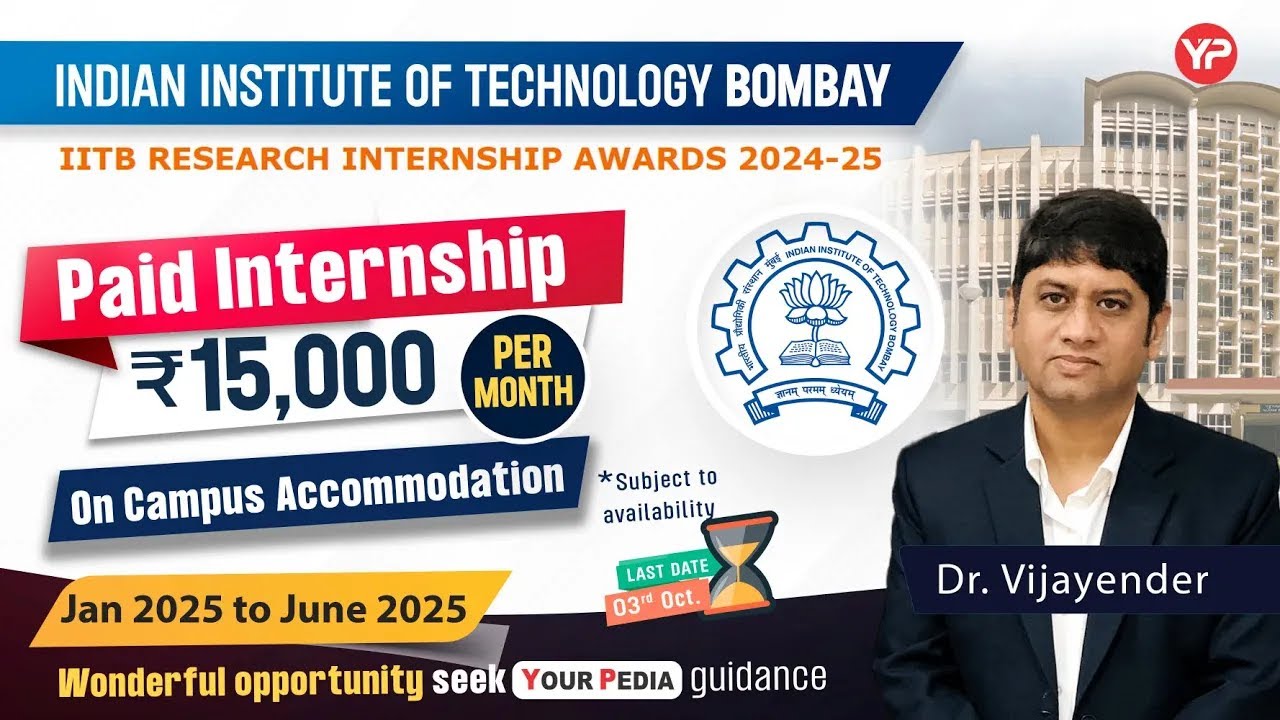 Paid Internship in IIT Bombay for B.tech & M.tech students | know all ...