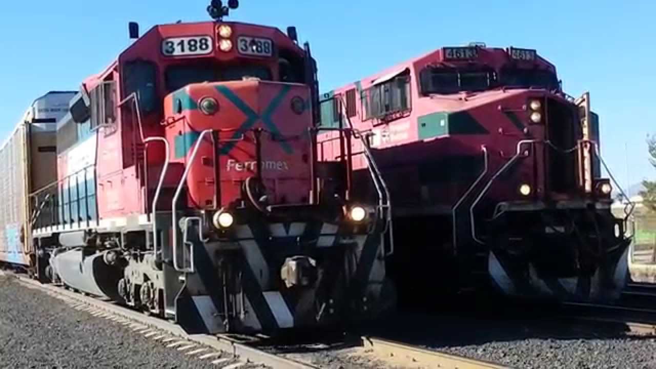 SD45 FXE 3188 y la ES44AC FXE 4613 PK 1604 - YouTube
