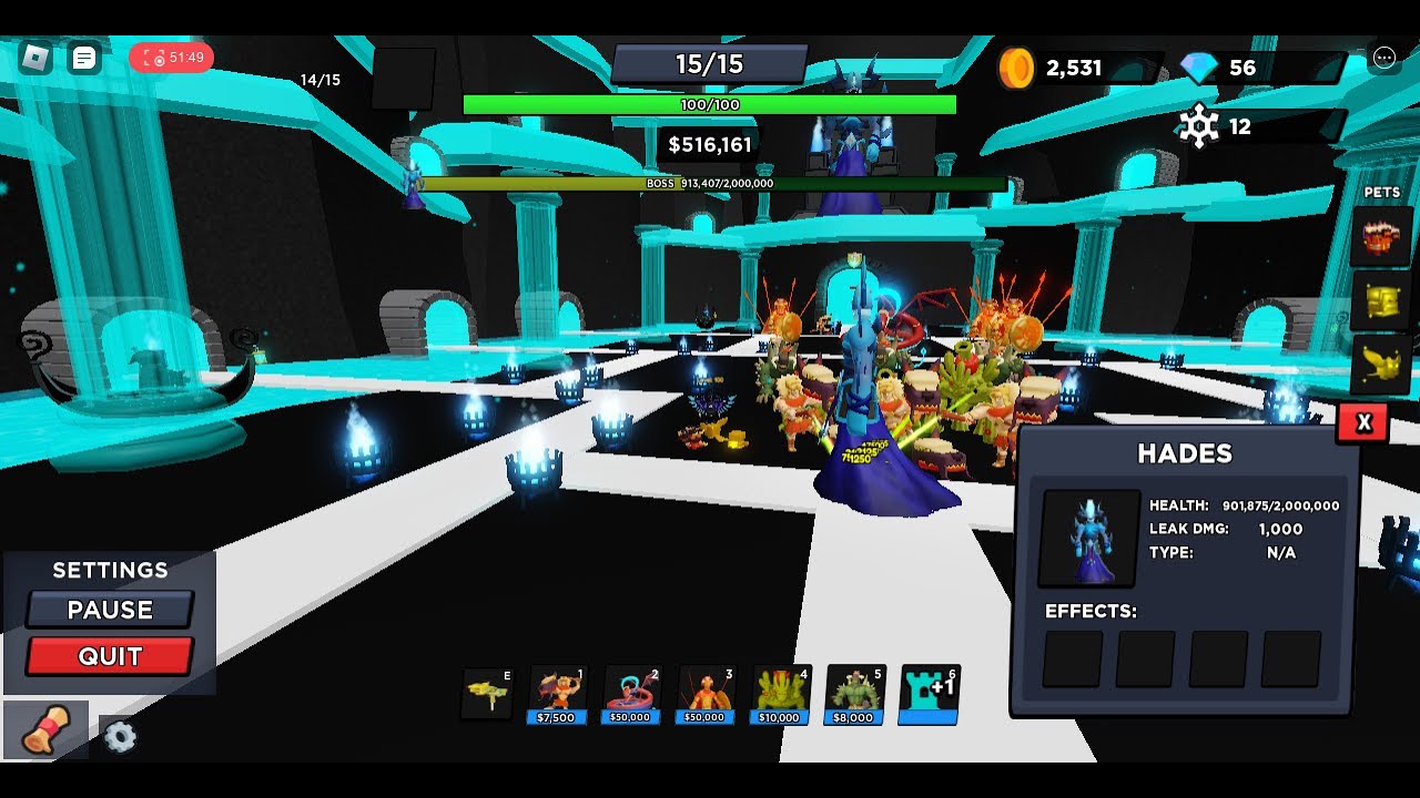 Beating Hades in Under World...( Roblox World Defenders! ) - YouTube