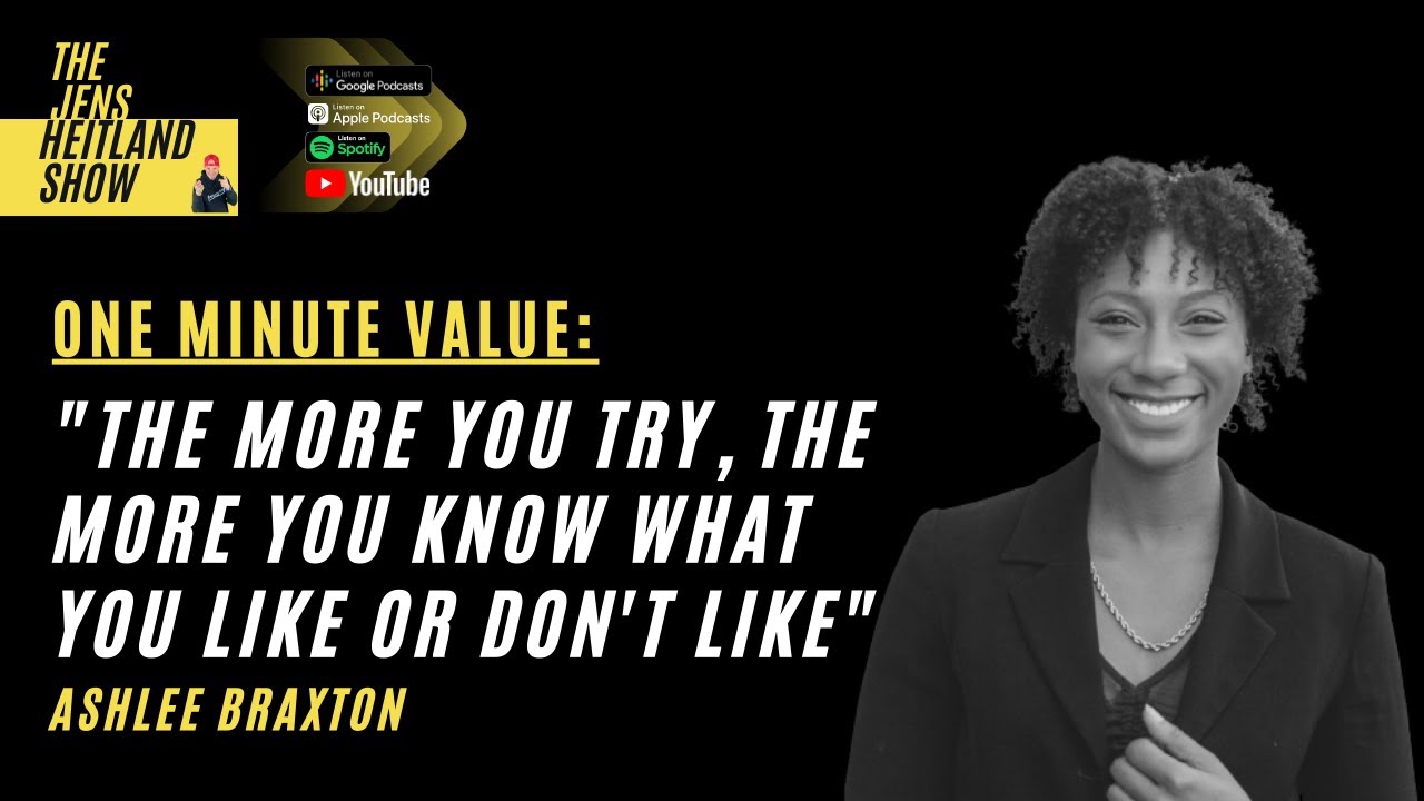 The more you try, the more you know what you like or don't like ...