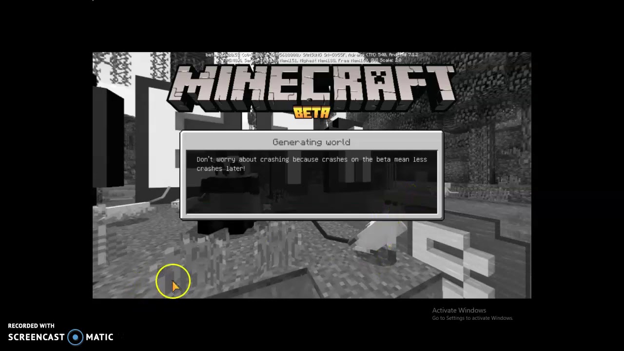 My first minecraft in bluestacks - YouTube