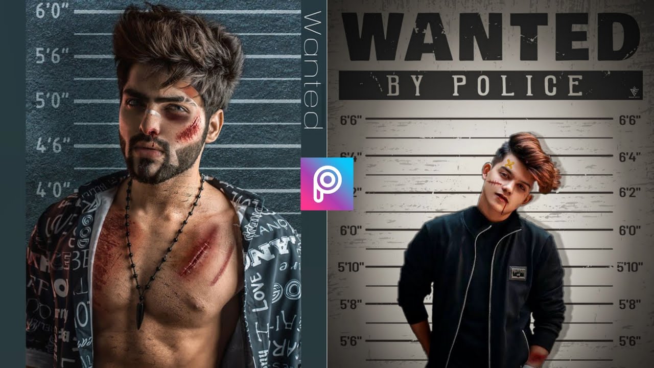 Mugshot photo edit | pics art mugshot tutorial - YouTube