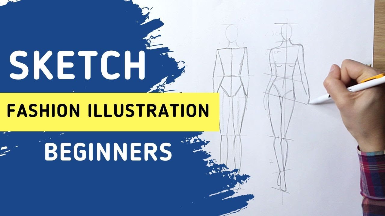 How to sketch a fashion illustration | beginners | n°1 - YouTube