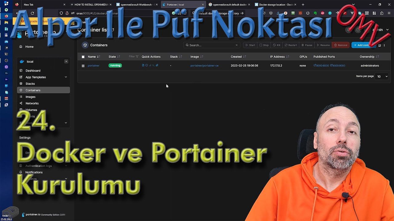 Alper İle Püf Noktası - 24 - OMV - Docker ve Portainer Kurulumu #omv #orangepi #docker # ...
