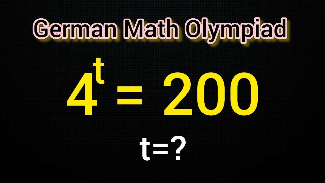 German Math Olympiad l Exponential Equation l Algebra Tricks - YouTube