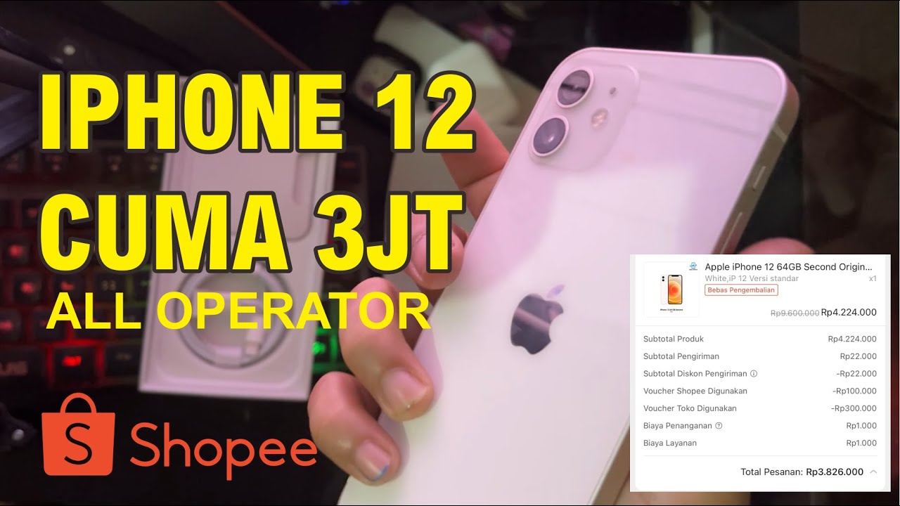 UNBOXING & RIVIEW SINGKAT IPHONE 12 64GB EX INTER SHOPEE - YouTube